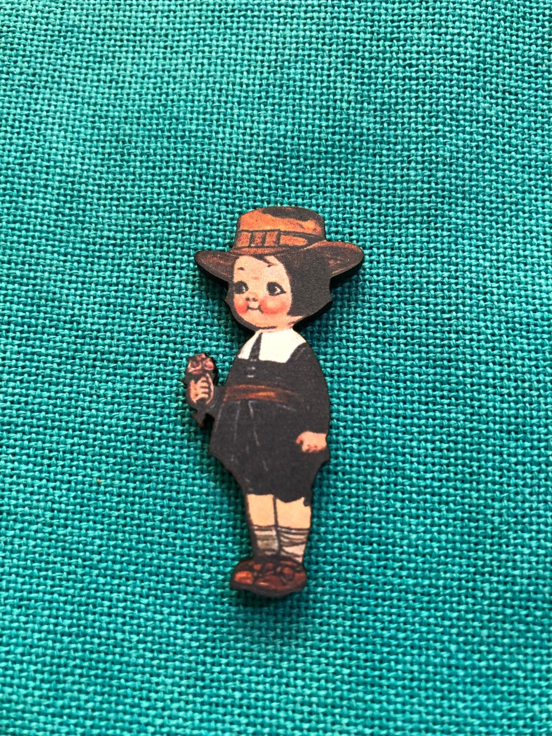 Pilgrim Boy - Johnny Jones | Wooden Needle Minder | Cover Minder - Etsy