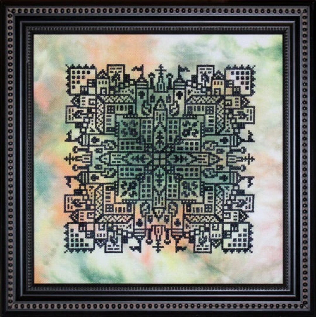 Turrets and Towns | Ink Circles | Cross Stitch Pattern - Etsy