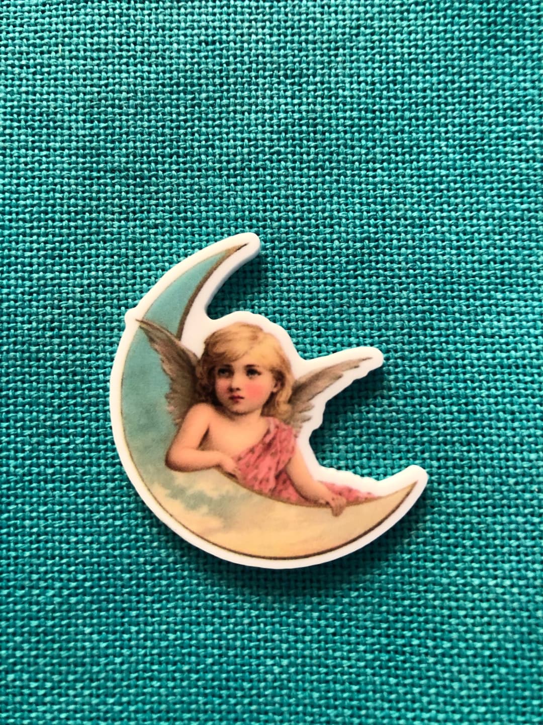 Cherub on the Moon | Needle Minder | Cover Minder - Etsy