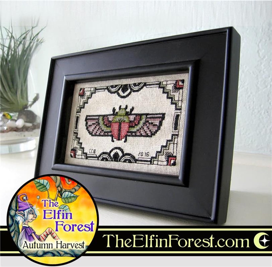 Majestic Scarab the Elfin Forest Cross Stitch Pattern - Etsy