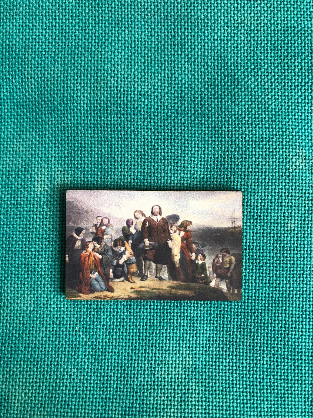 Pilgrims' Arrival at Plymouth Wooden Needle Minder - Etsy