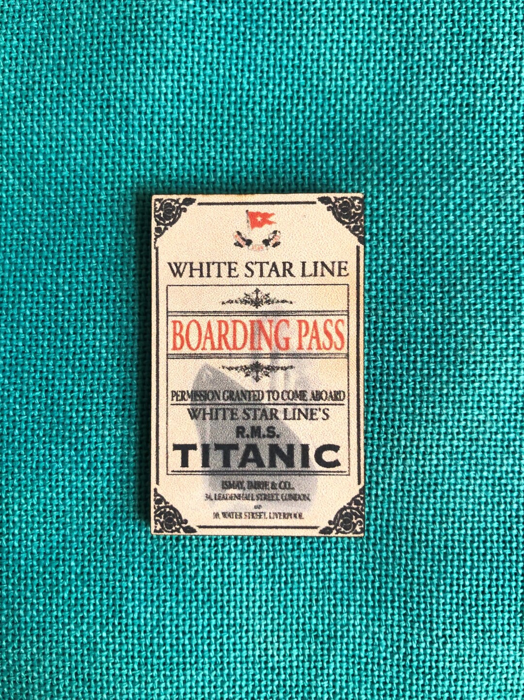 Boarding Pass | White Star Line | Titanic Wooden Needle Minder | Cover ...
