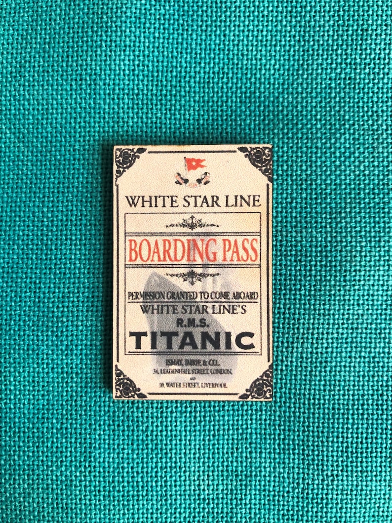 Boarding Pass White Star Line Titanic Wooden Needle Minder - Etsy