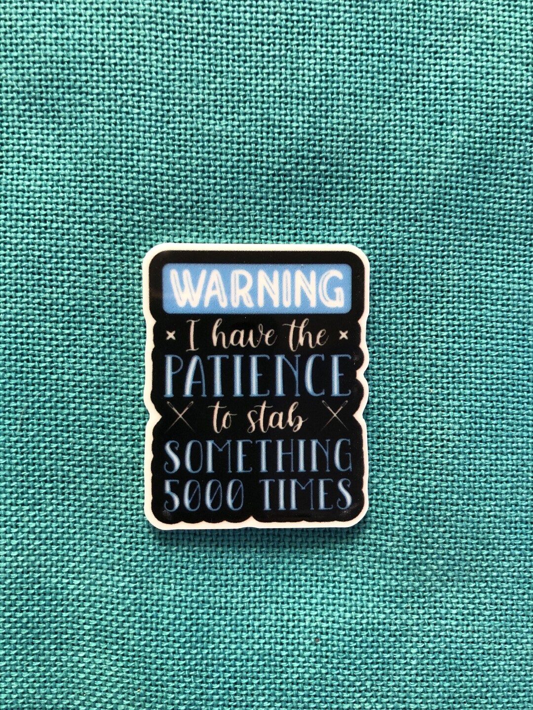 The Patience to Stab Something | Needle Minder | Cover Minder - Etsy