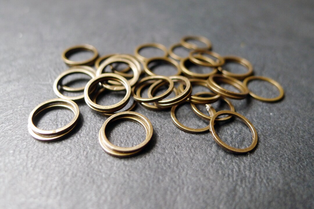 50 Rings Round Bronze Connectors 10mm - Etsy