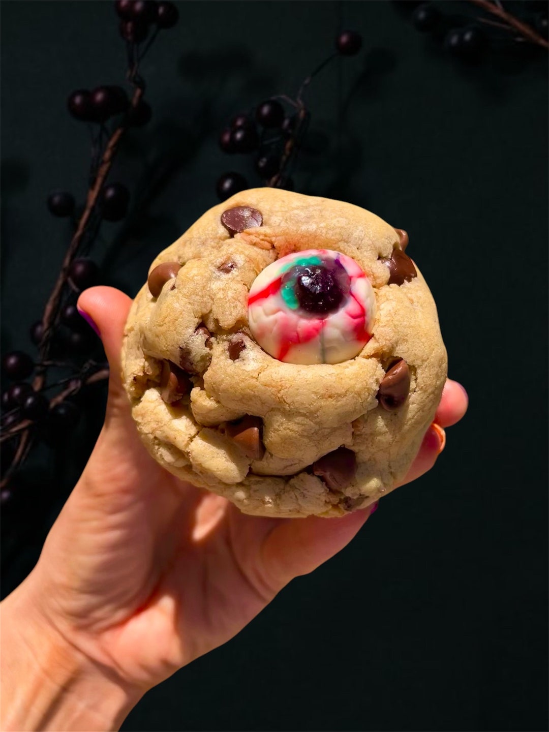 Salted Caramel Chip Eyeball Cookie Recipe/halloween Cookie Recipe ...