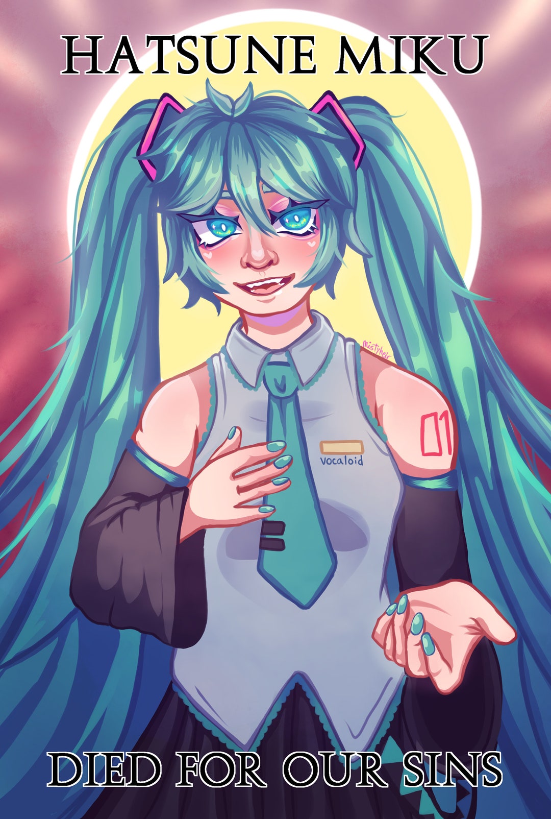 Hatsune Miku Died for Our Sins Art Print - Etsy