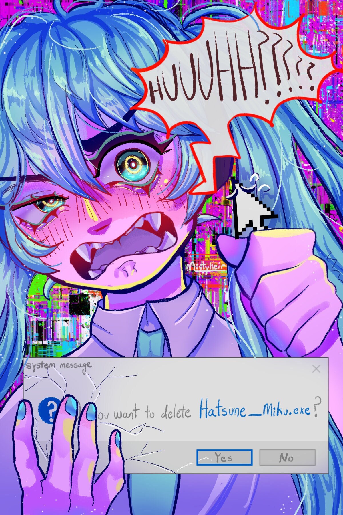 Hatsune Miku Art Print Small and Large Size - Etsy