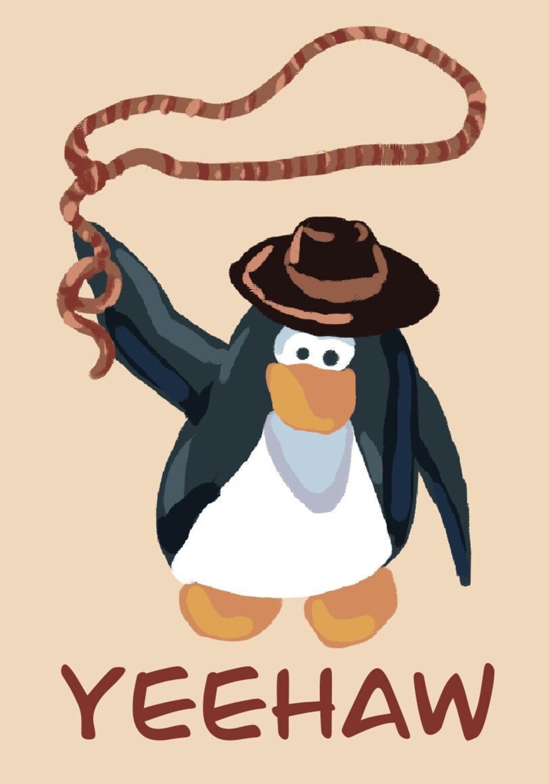 Club Penguin Cowboy Small Art Print - Etsy