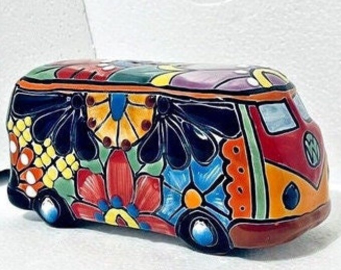 Talavera Mexican Bus VW Van Car Figure Pottery Folk Art - Etsy