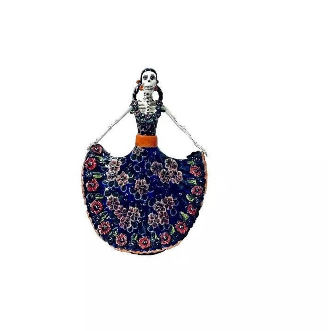Mexican Talavera Catrina Dancer Day of the Dead Figure Folk Art Pottery ...