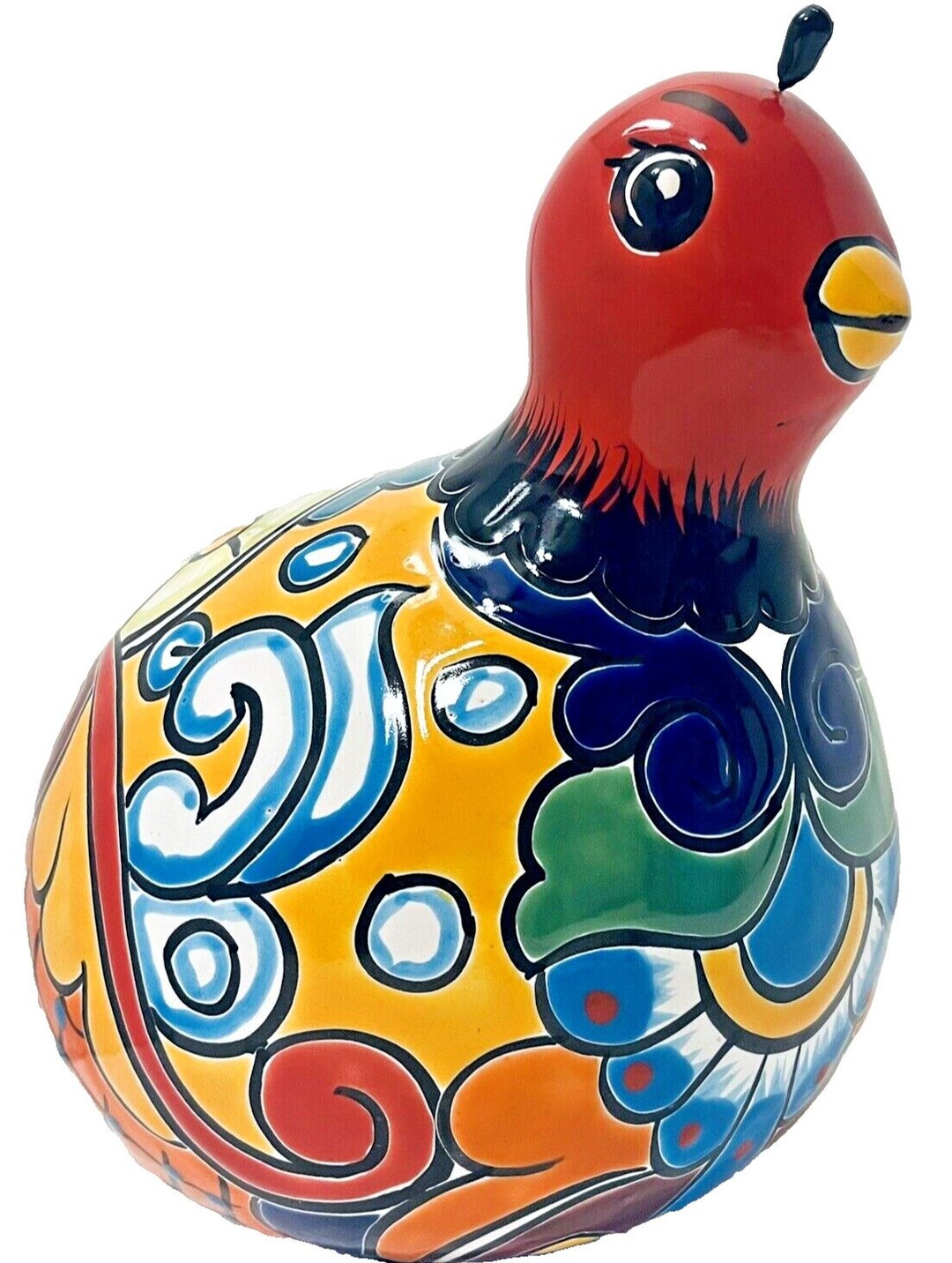 Talavera Bird Quail Figure Mexican Folk Art Pottery Large 12" - Etsy
