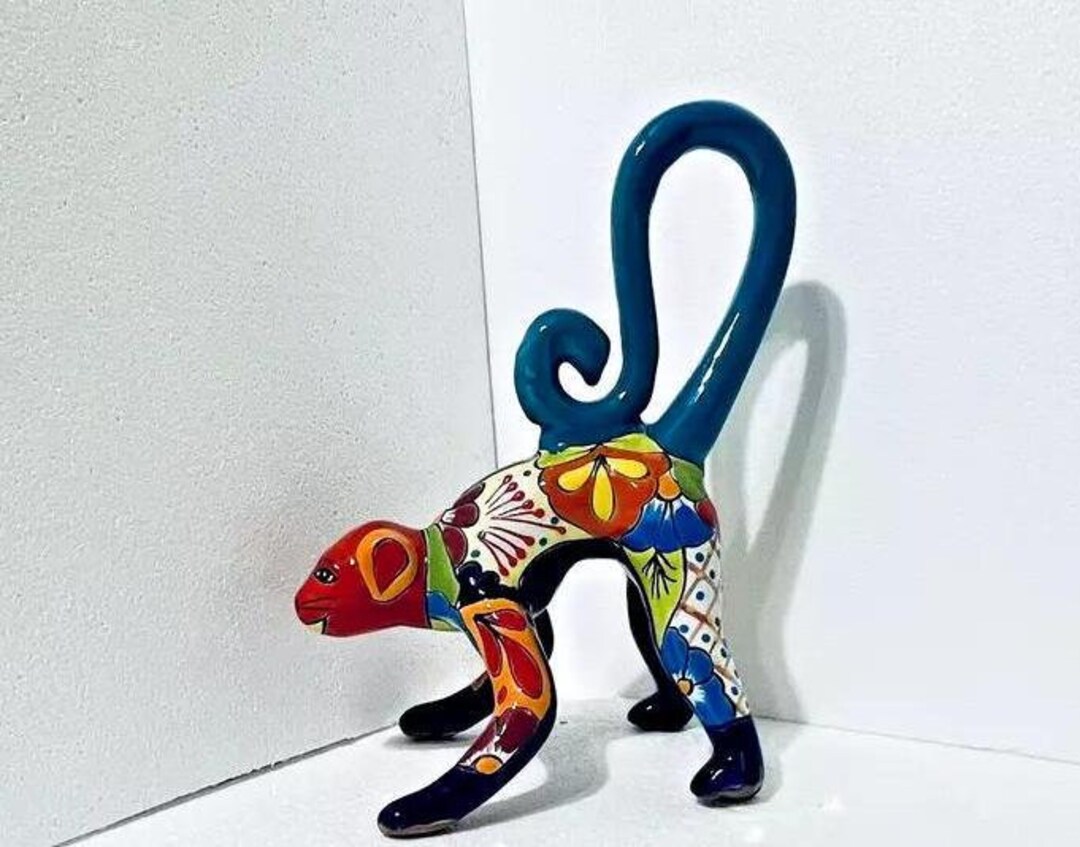 Mexican Talavera Monkey Figure Animal Pottery Folk Art - Etsy