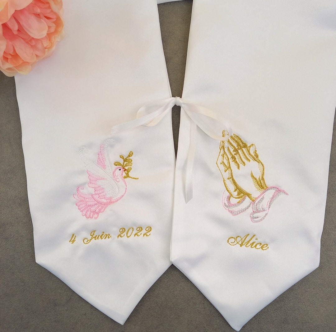 Personalized Scarf Stole for Baptism Praying Hand - Etsy