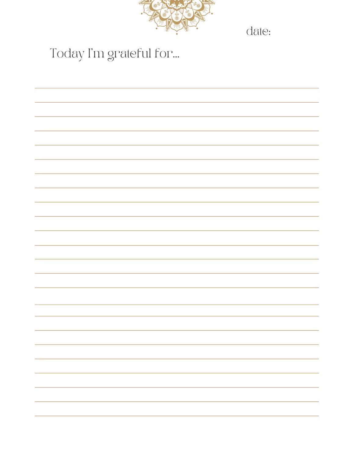 Gratitude Journal 5 Minute Journal Digital Daily Download Gratitude ...