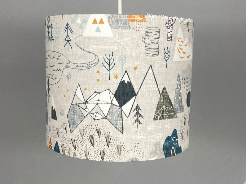 Geometric Mountain Lamp Children's Lamp Adventure Nursery Decor ...