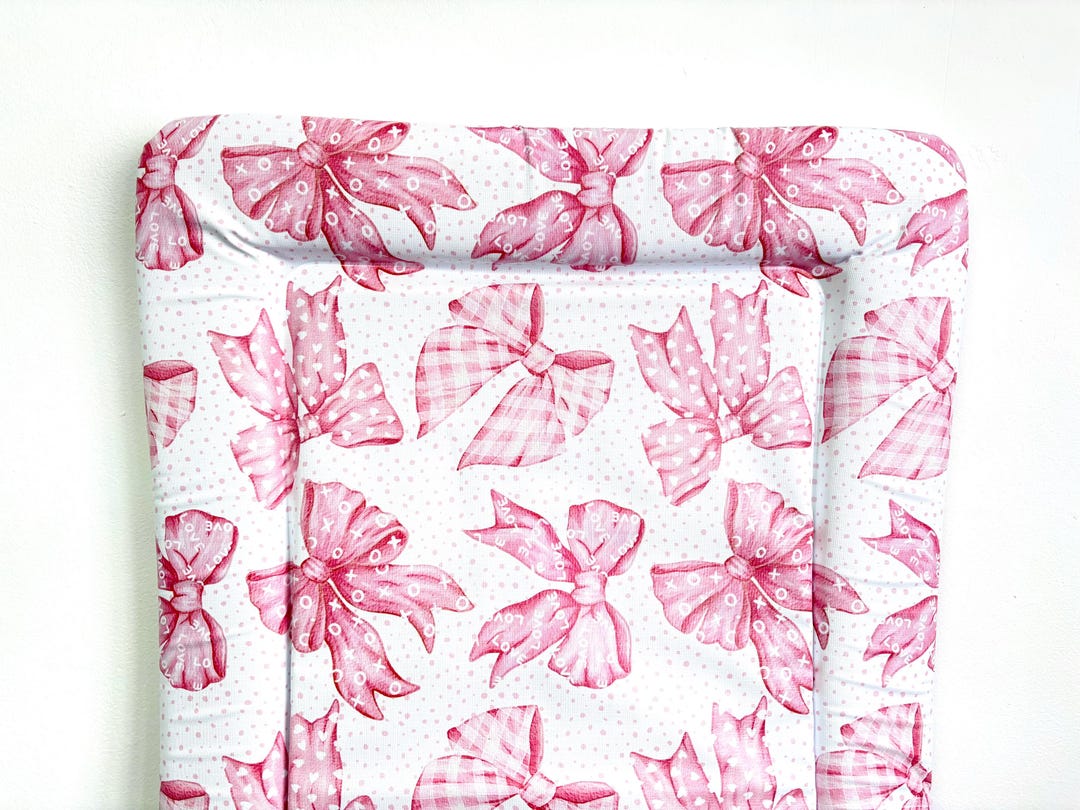 Pink Bows Changing Mat Baby Girl Home Decor Bows Changing Pad - Etsy