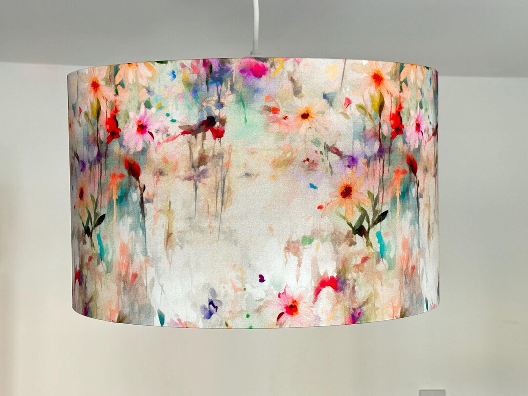 Abstract Lamp Shade Floral Lamp Home Decor Flowers Lampshade Table Lamp ...