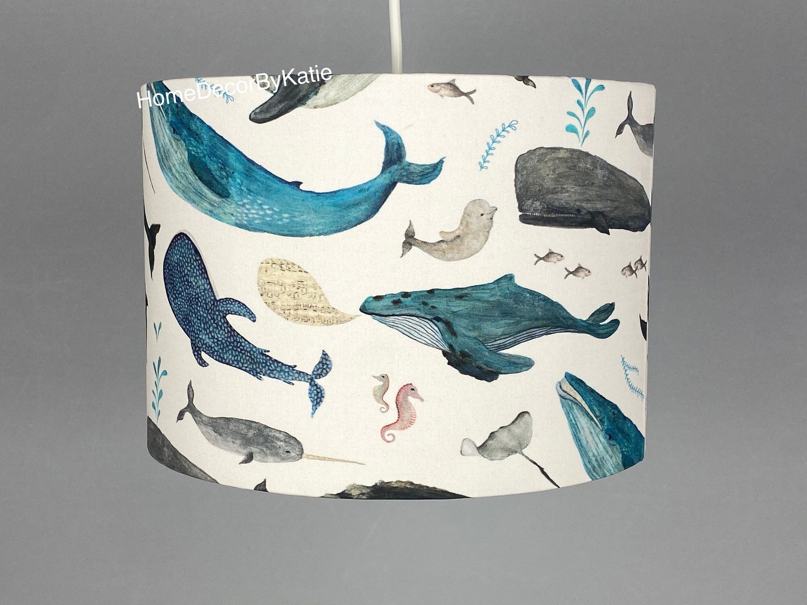 Nautical Lamp Shade Whale Shark Home Decor Ocean Lampshade - Etsy UK