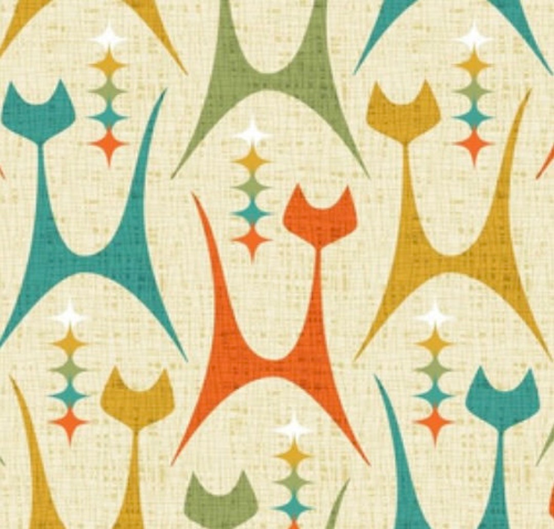 Cats Mid Century Abstract Lamp Shade Grey Lamp Home Decor Yellow ...