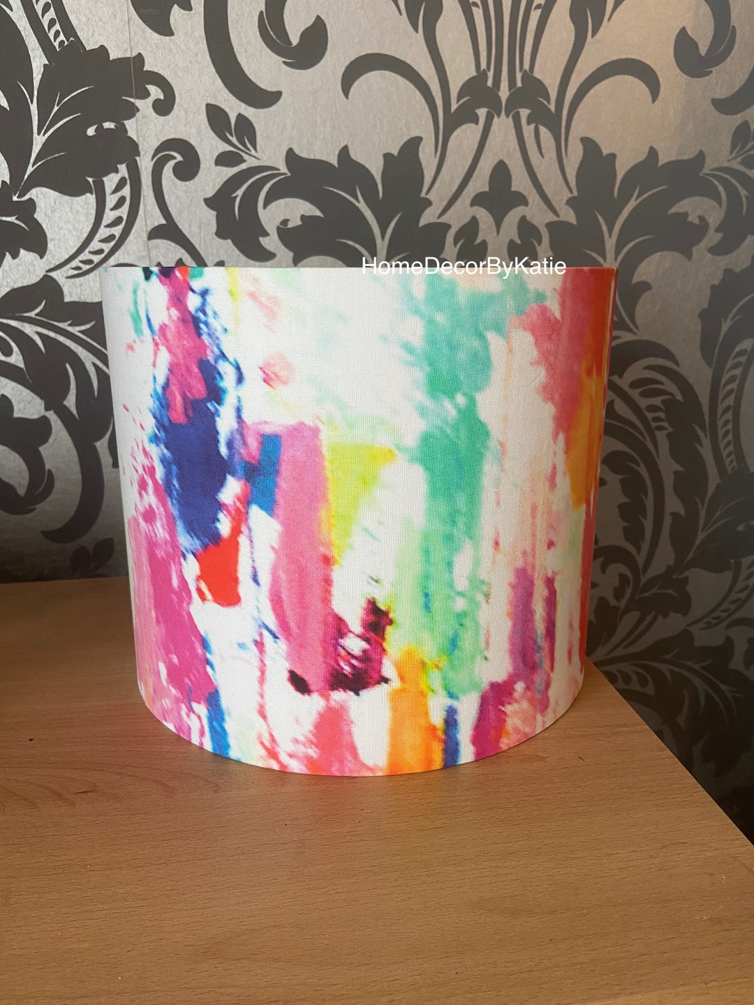 Rainbow Abstract Lamp Shade Colourful Lamp Home Decor Yellow Lampshade ...