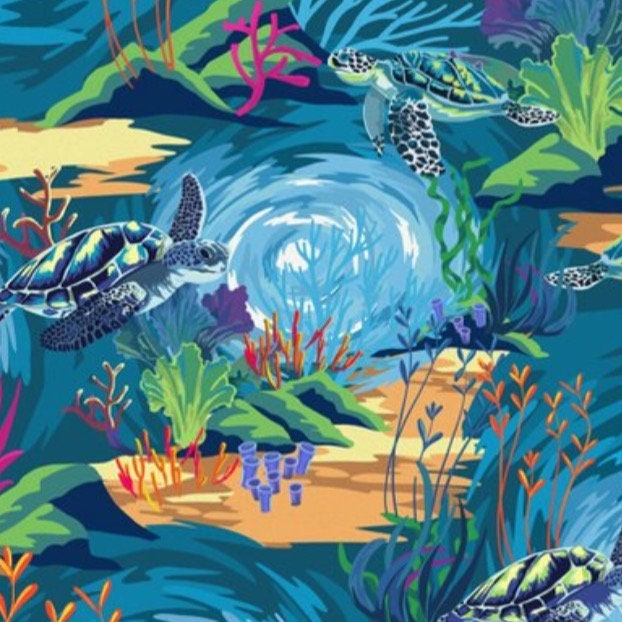 Coral Reef Turtle Lamp Shade Blue Nautical Lamp Home Decor Sky ...