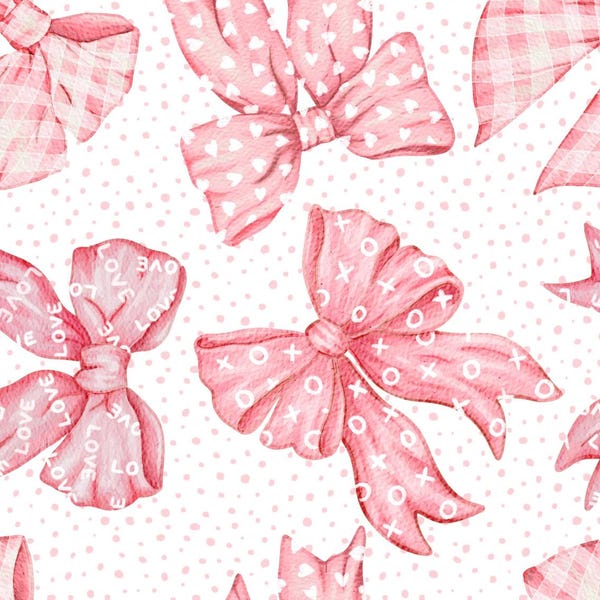 Bow Print Fabric - Etsy UK