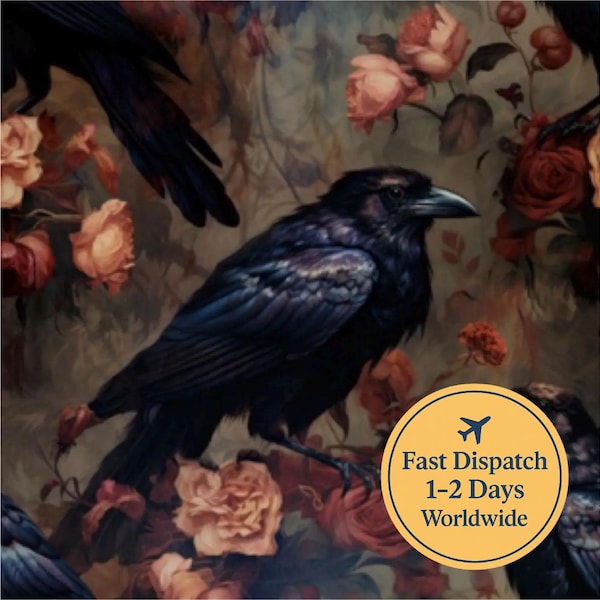 Crow /raven Fabric - Etsy UK