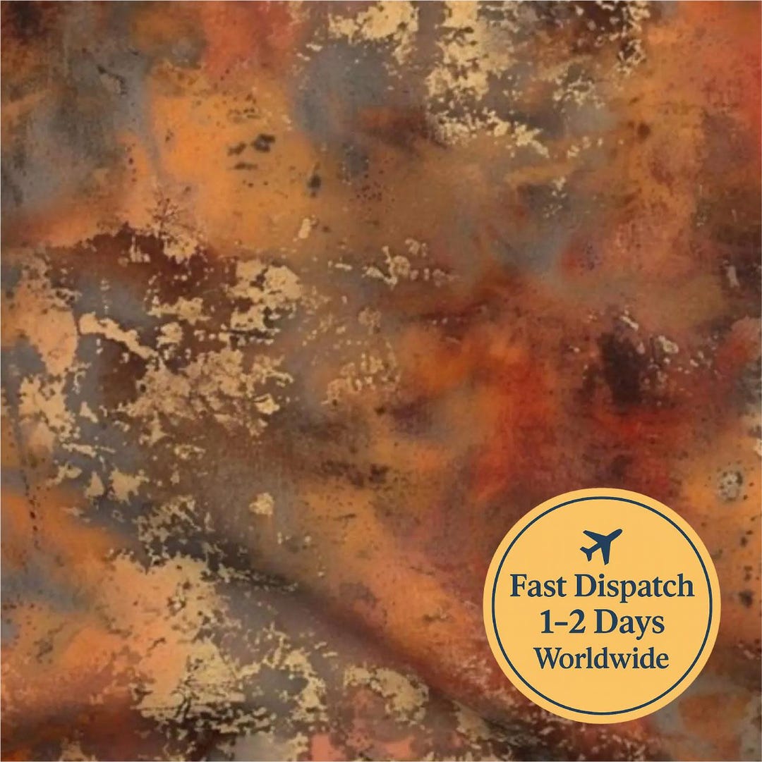 Orange Rust Fabric Grey Abstract Fabric Teal Theme Fabric Home Decor ...
