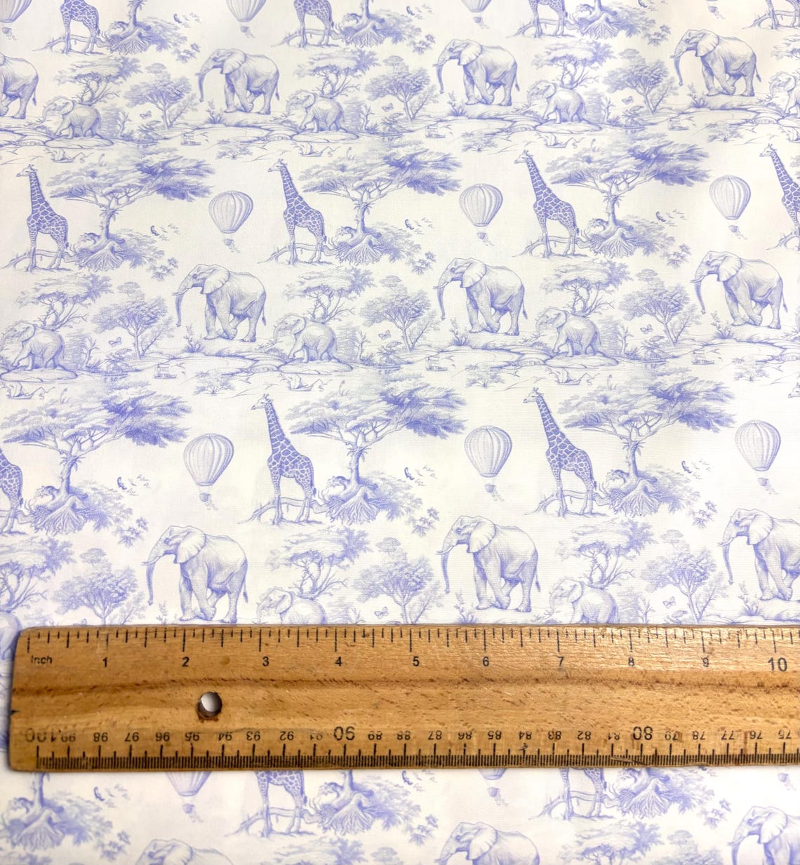 Blue Chinoiserie Toile De Jouy Safari Fabric Baby Safari Animals Fabric ...