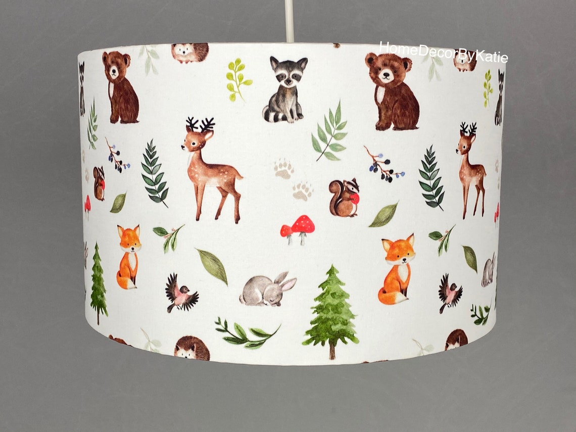 Forest Animals Lamp Children's Lamp Adventure Nursery - Etsy UK