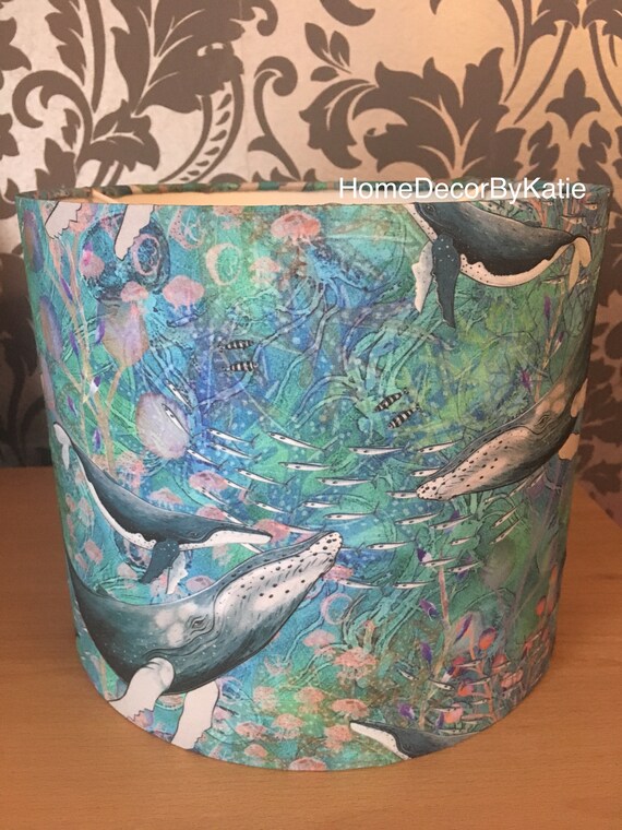 Nautical Lamp Shade Whale Home Decor Ocean Lampshade Table | Etsy