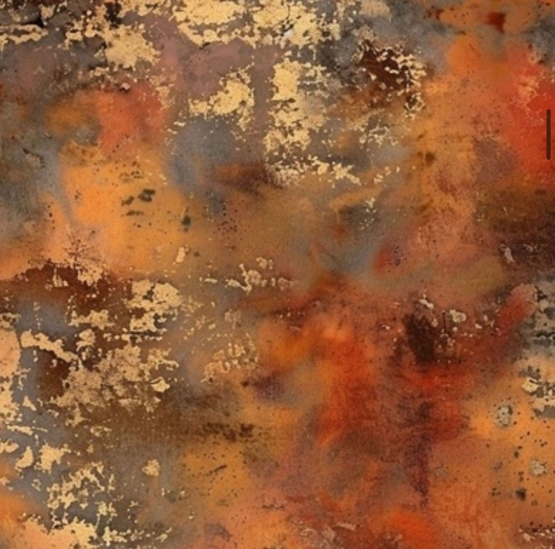 Rust Distressed Lamp Shade Lamp Home Decor Gold Lampshade Table Lamp ...