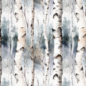 Birch Tree Lamp Shade Woodland Tree Home Decor Grey Forest Lampshade ...