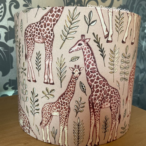 Safari Lamp Shade Elephant Giraffe Home Decor Ocean Lampshade - Etsy UK