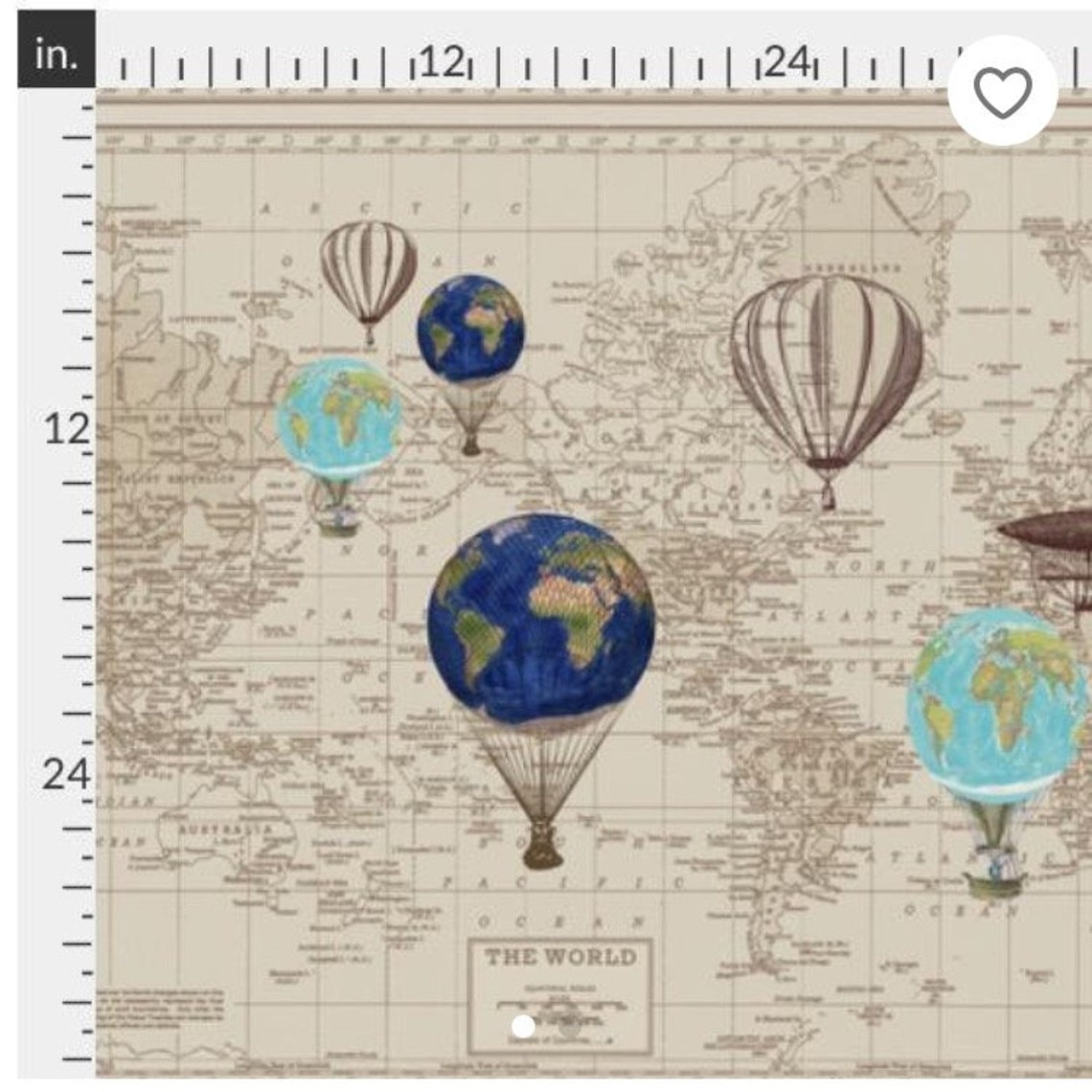 World Map Lamp Children's Lamp Nursery Decor Air Balloon Lampshade ...