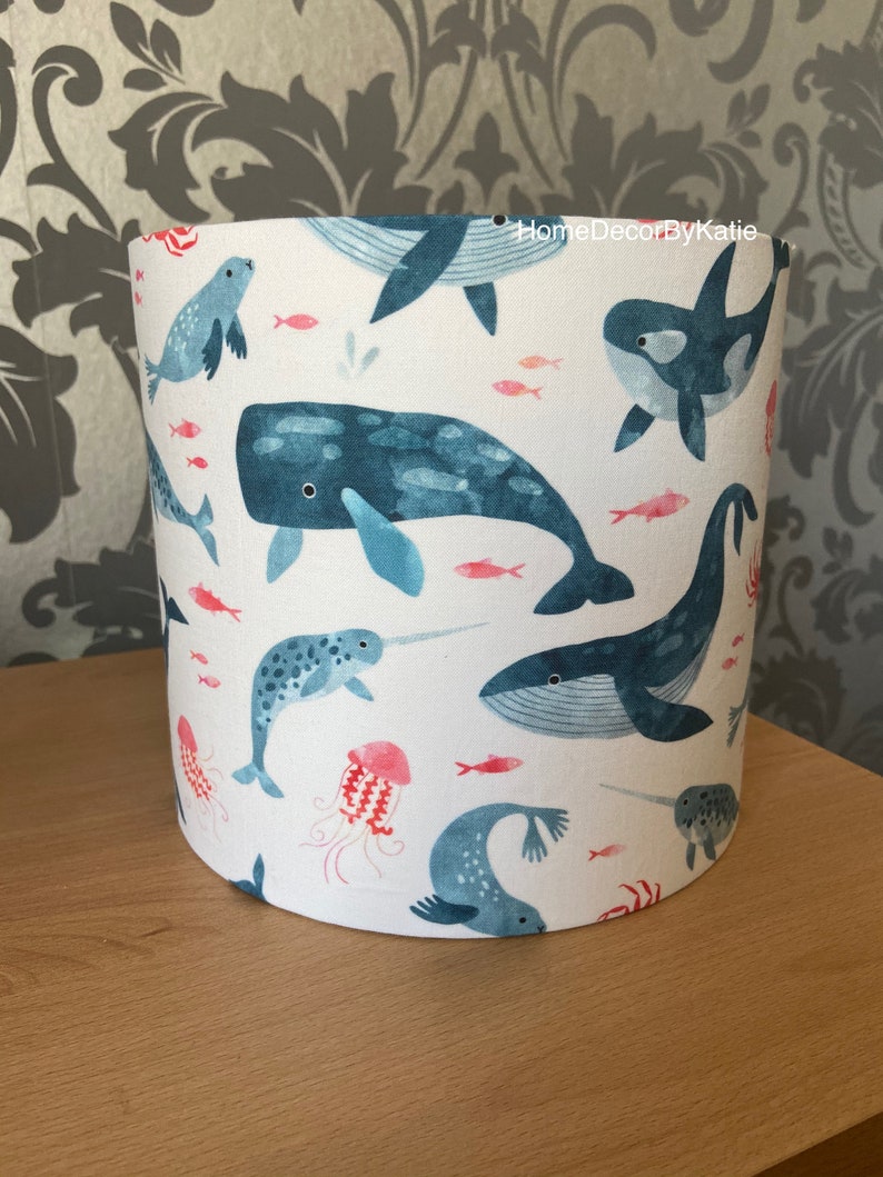 Nautical Lamp Shade Whale Home Decor Ocean Lampshade Table - Etsy