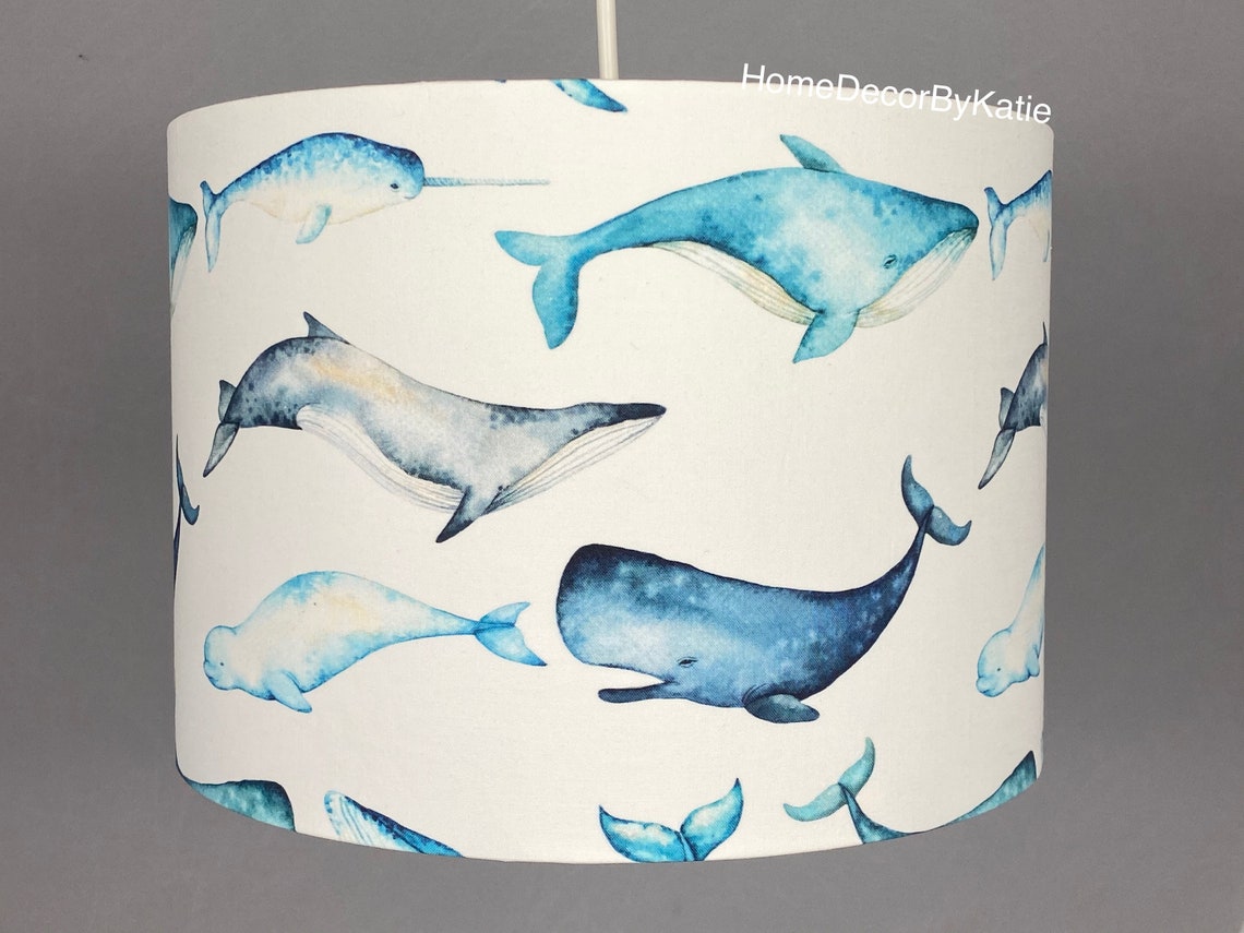 Nautical Lamp Shade Whale Home Decor Ocean Lampshade Table | Etsy