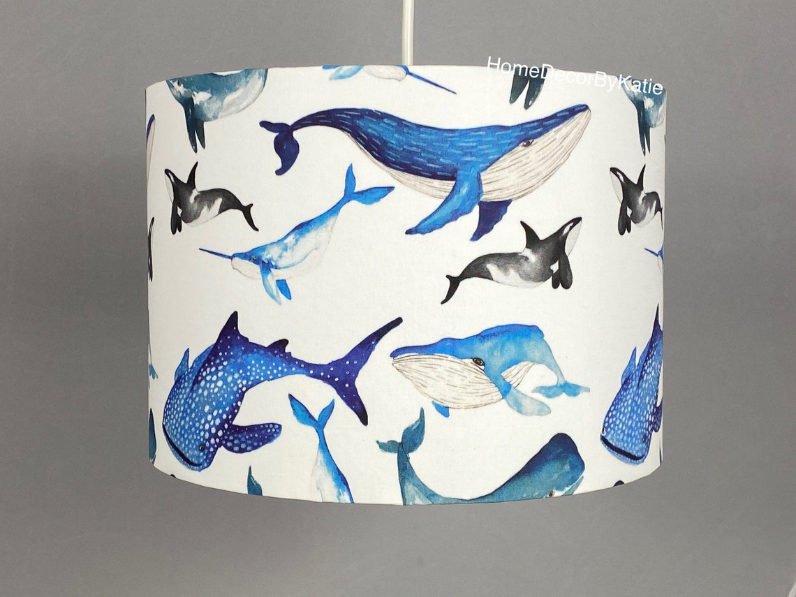 Nautical Lamp Shade Whale Shark Home Decor Ocean Lampshade - Etsy
