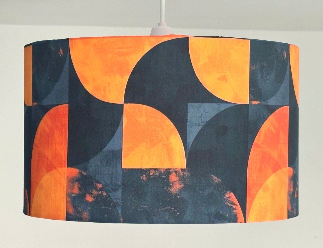 Distressed Mid Century Modern Lamp Shade Funky Lamp Home Decor ...