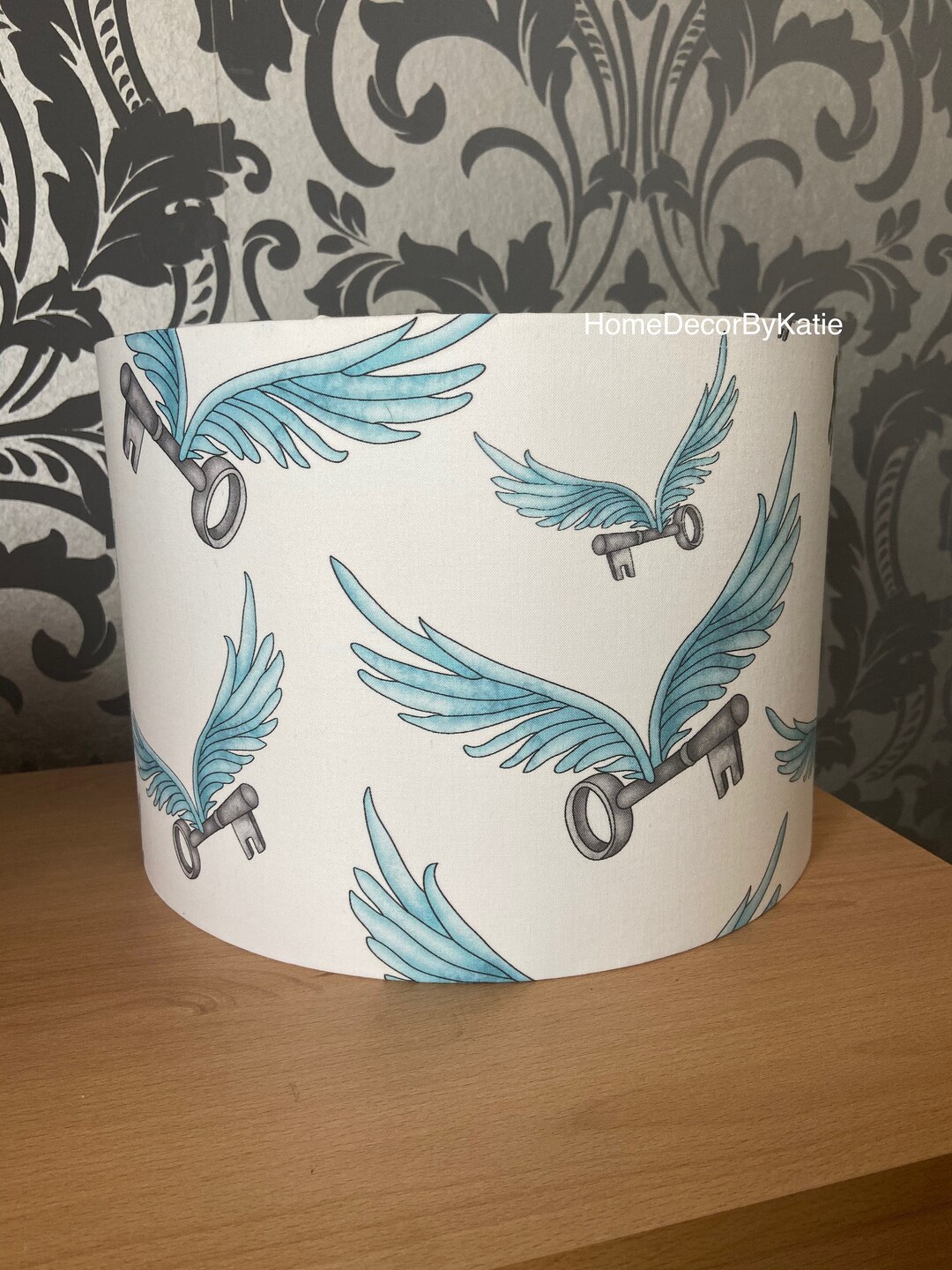 Wizard Lamp Shade Lamp Pastel Blue Keys Home Decor Arrow Lampshade ...