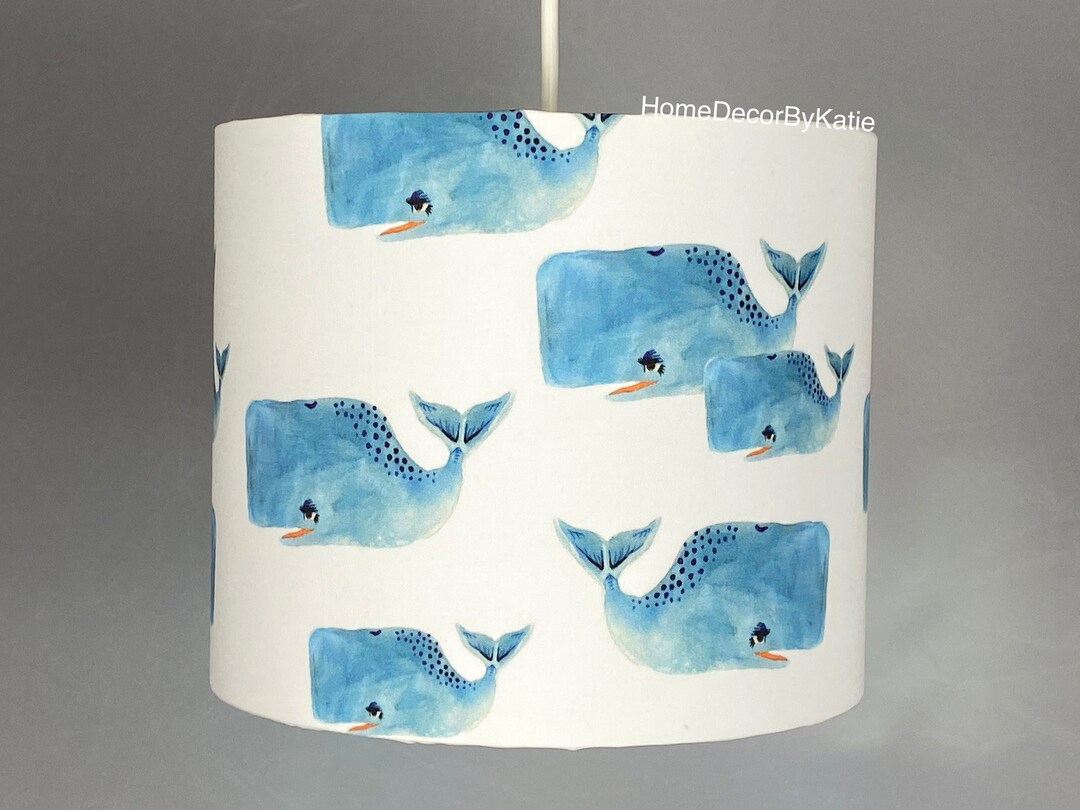 Nautical Lamp Shade Whale Home Decor Ocean Lampshade Table Lamp - Etsy