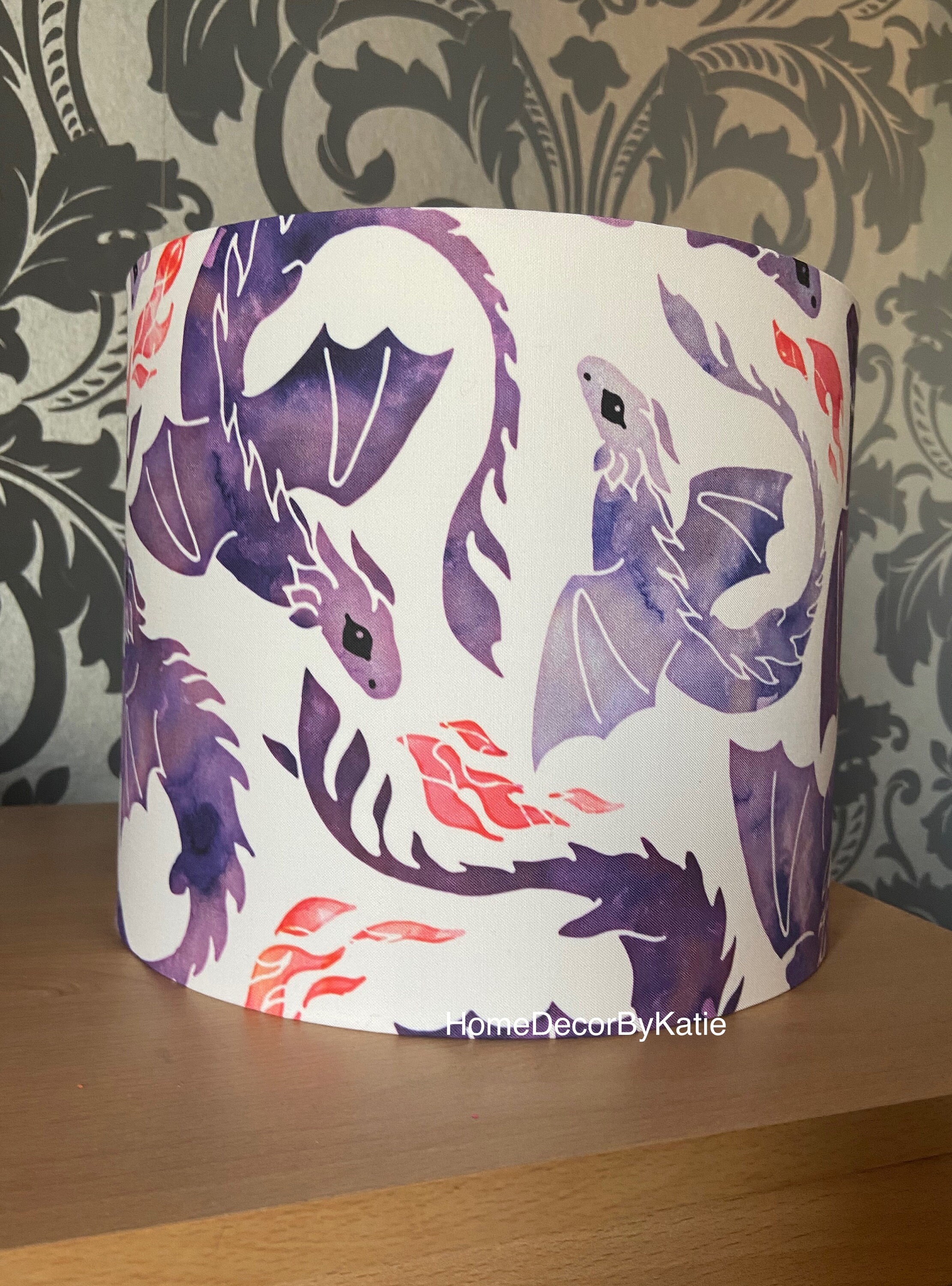 Purple Dragon lamp children's lamp nursery decor lampshade | Etsy