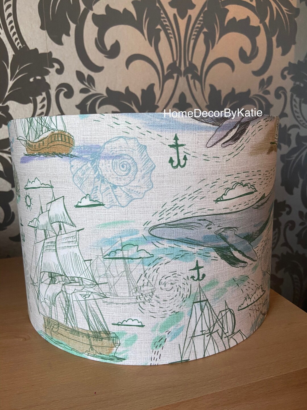 Nautical Lamp Shade Whale Home Decor Ocean Lampshade Table Lamp - Etsy