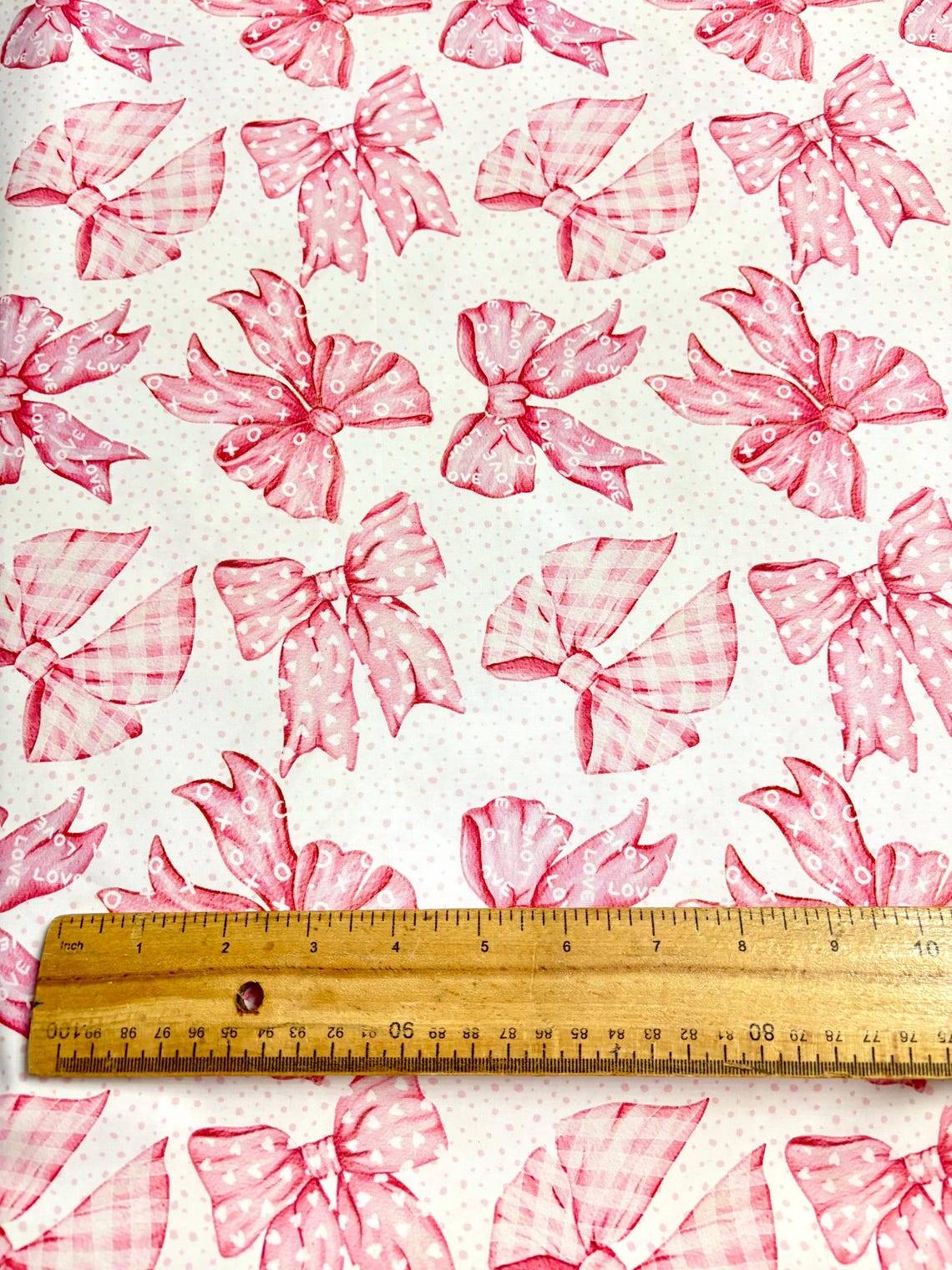Pink Bows Fabric Baby Fabric Girls Pink Hair Bow Fabric Valentine's Day ...