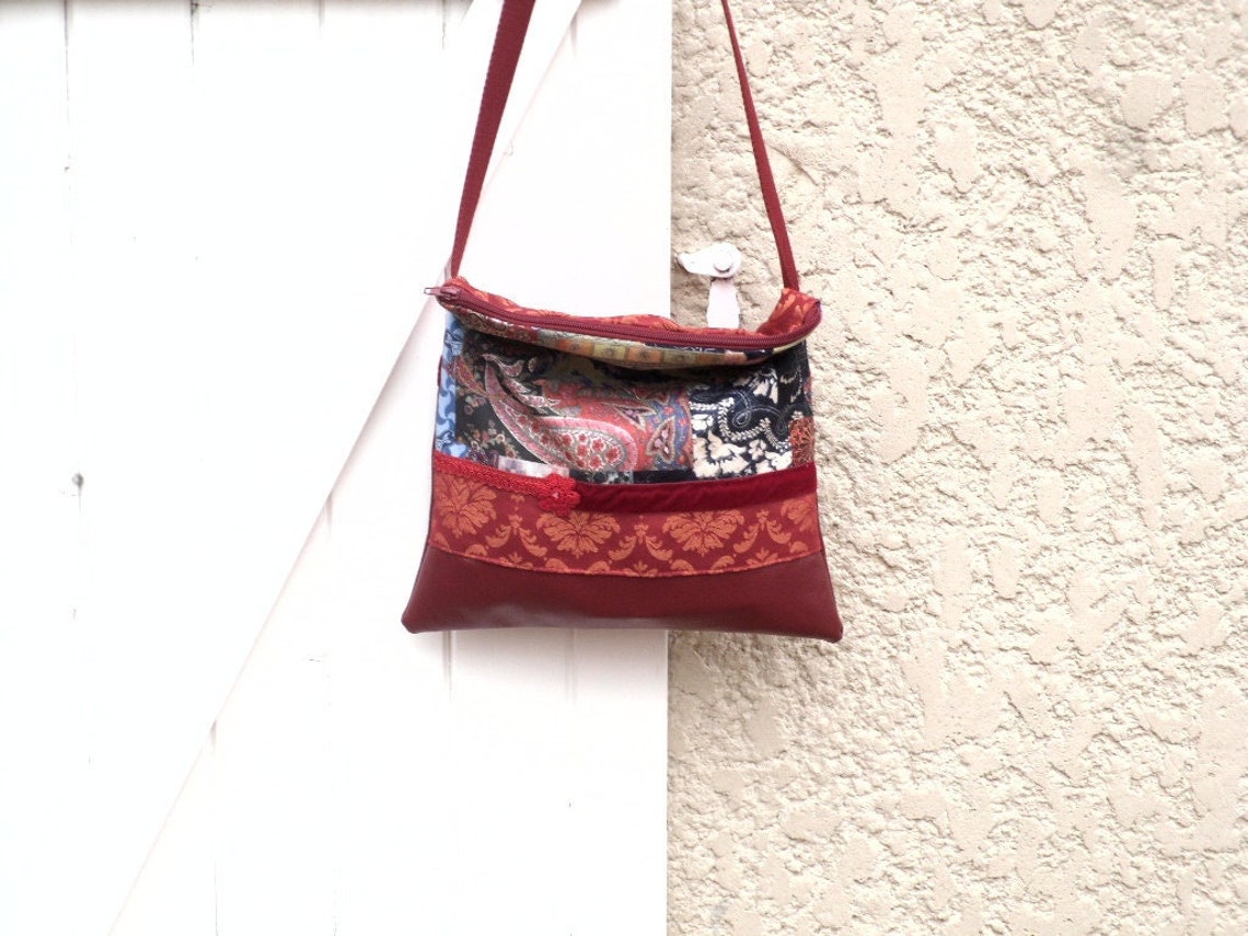 Handbag / Shoulder Strap / Bi-material / Imitation Leather / Velvet ...