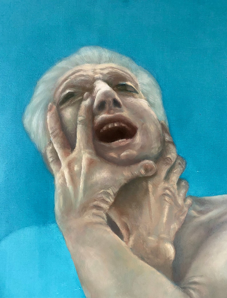 The Desperation Oil Painting and Ecoline on 575 - Etsy