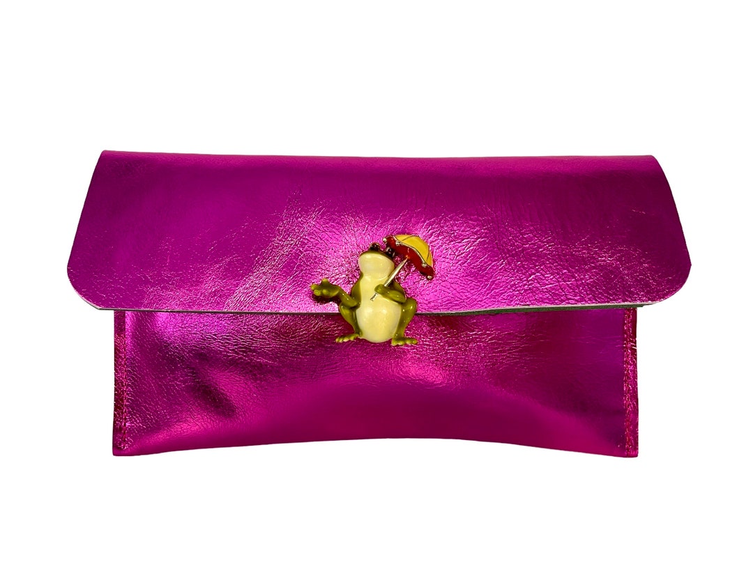 Frog Leather Clutch Handbag Leather Purse Leather Handbag Women's ...