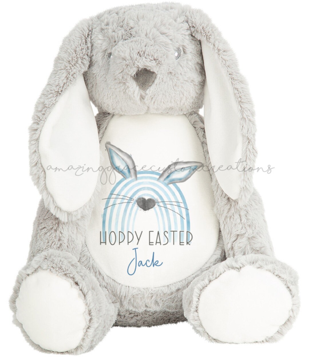 Easter Personalised Bunny Teddy Rainbow Teddy Easter Teddy - Etsy