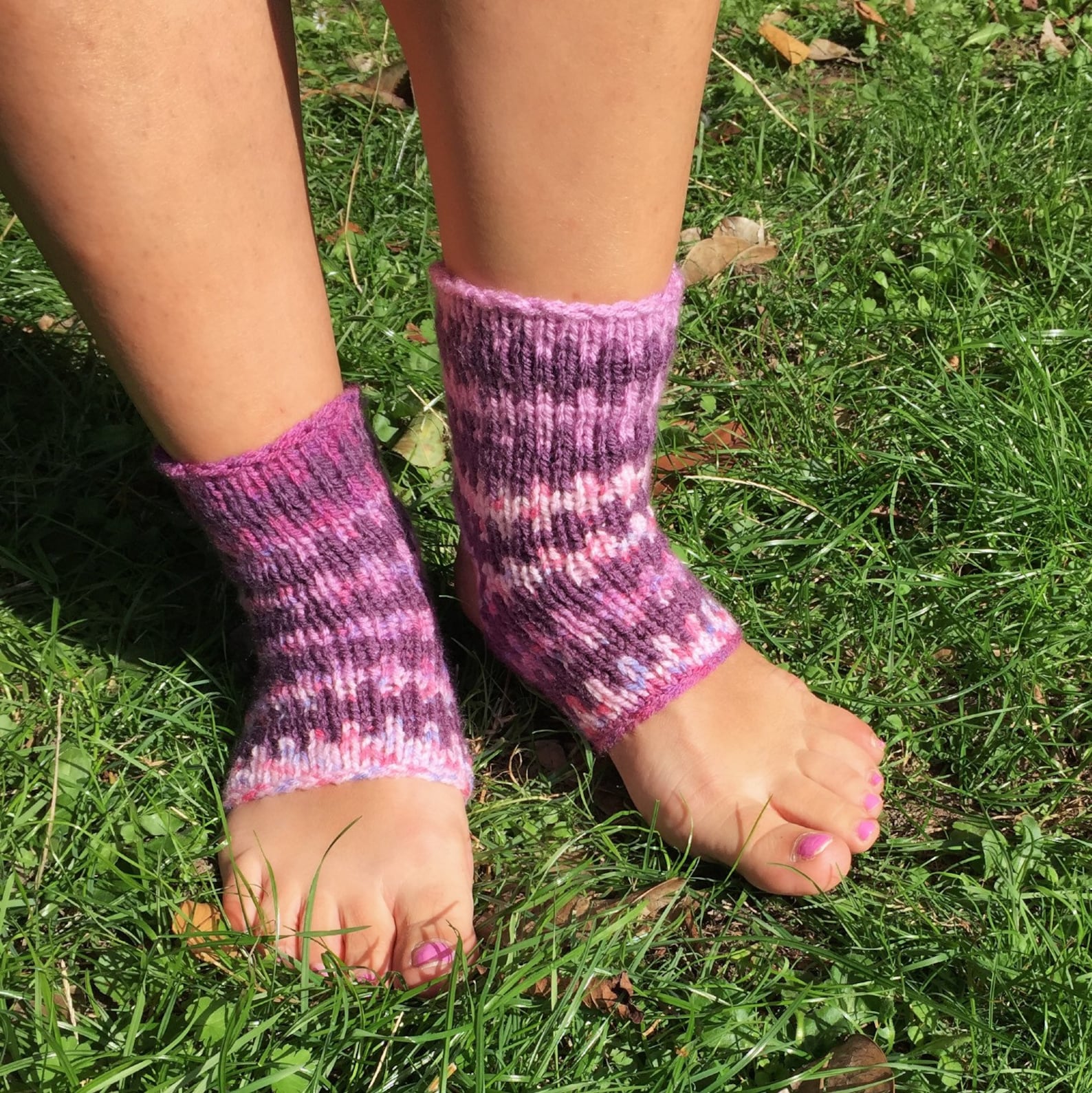 Toeless Socks Leg Warmers Athletic Socks Flip Flops Socks Crochet Yoga ...